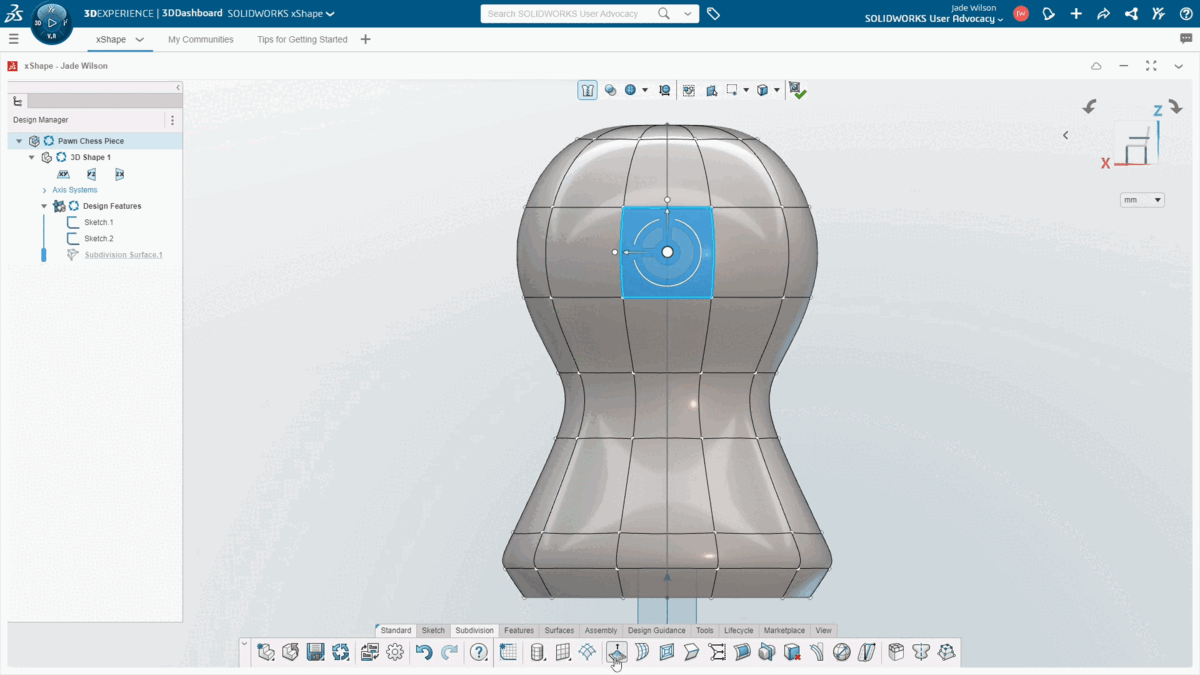 3D Sculptor xShape Chess Set - SOLIDWORKS Tutorial